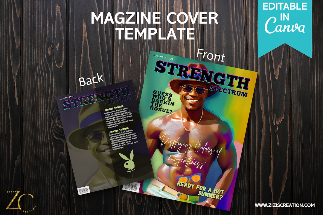 Strength | Magazine Cover Template With PLR Rights | Editable in Canva ...