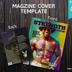 Strength | Magazine Cover Template With PLR Rights | Editable in Canva ...