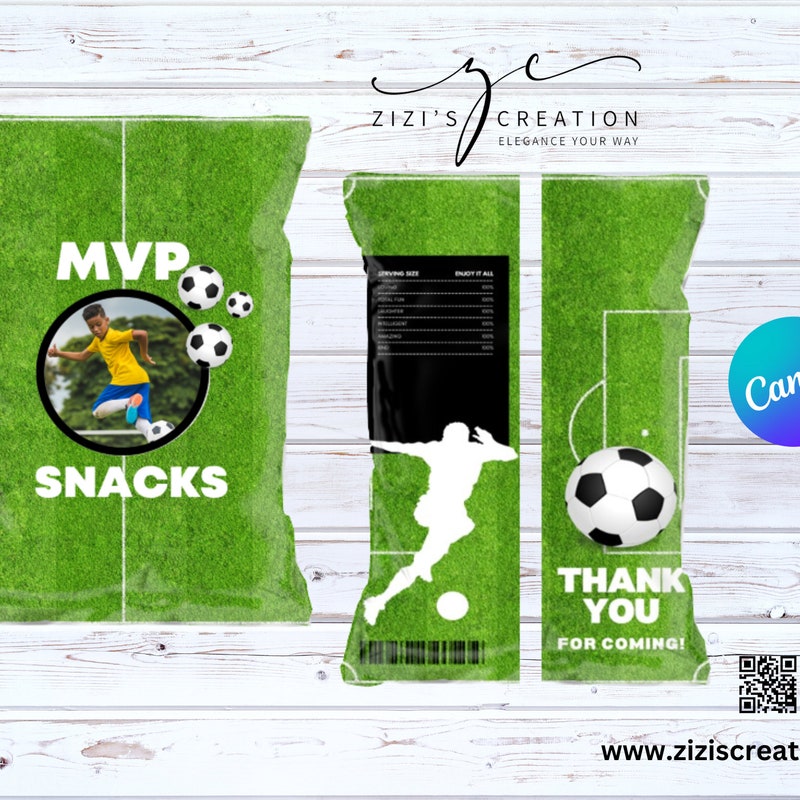 Soccer Chip Bag - Etsy