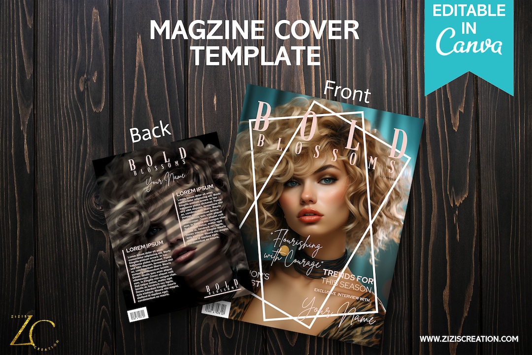 Bold | Magazine Cover Template With PLR Rights | Editable in Canva ...