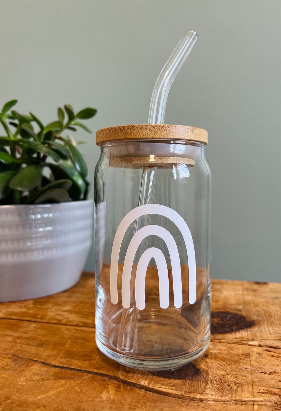 Rainbow Beer Can Glass | Iced Beverage Glass - Etsy