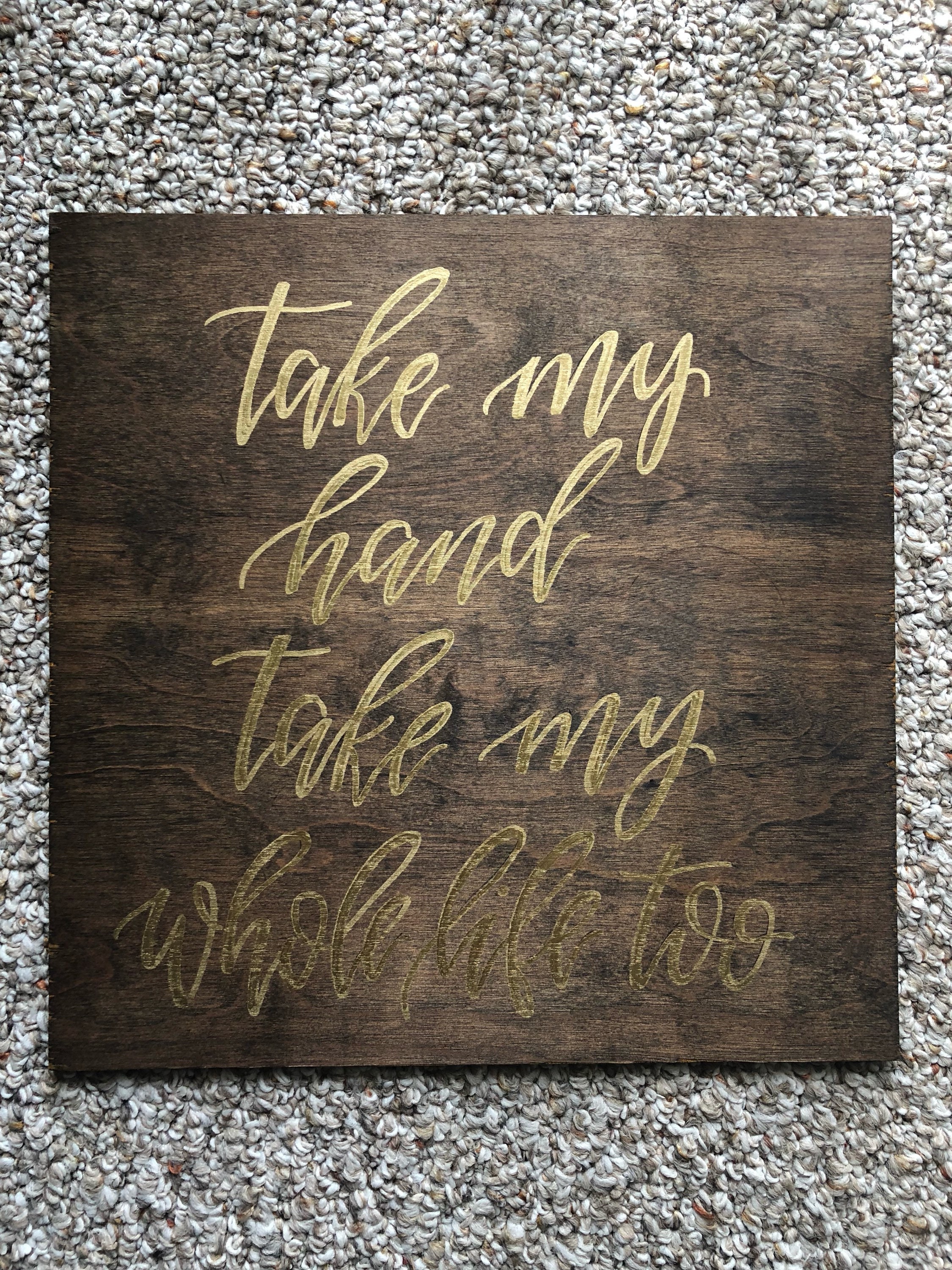 Take My Hand - Wood Sign - Etsy