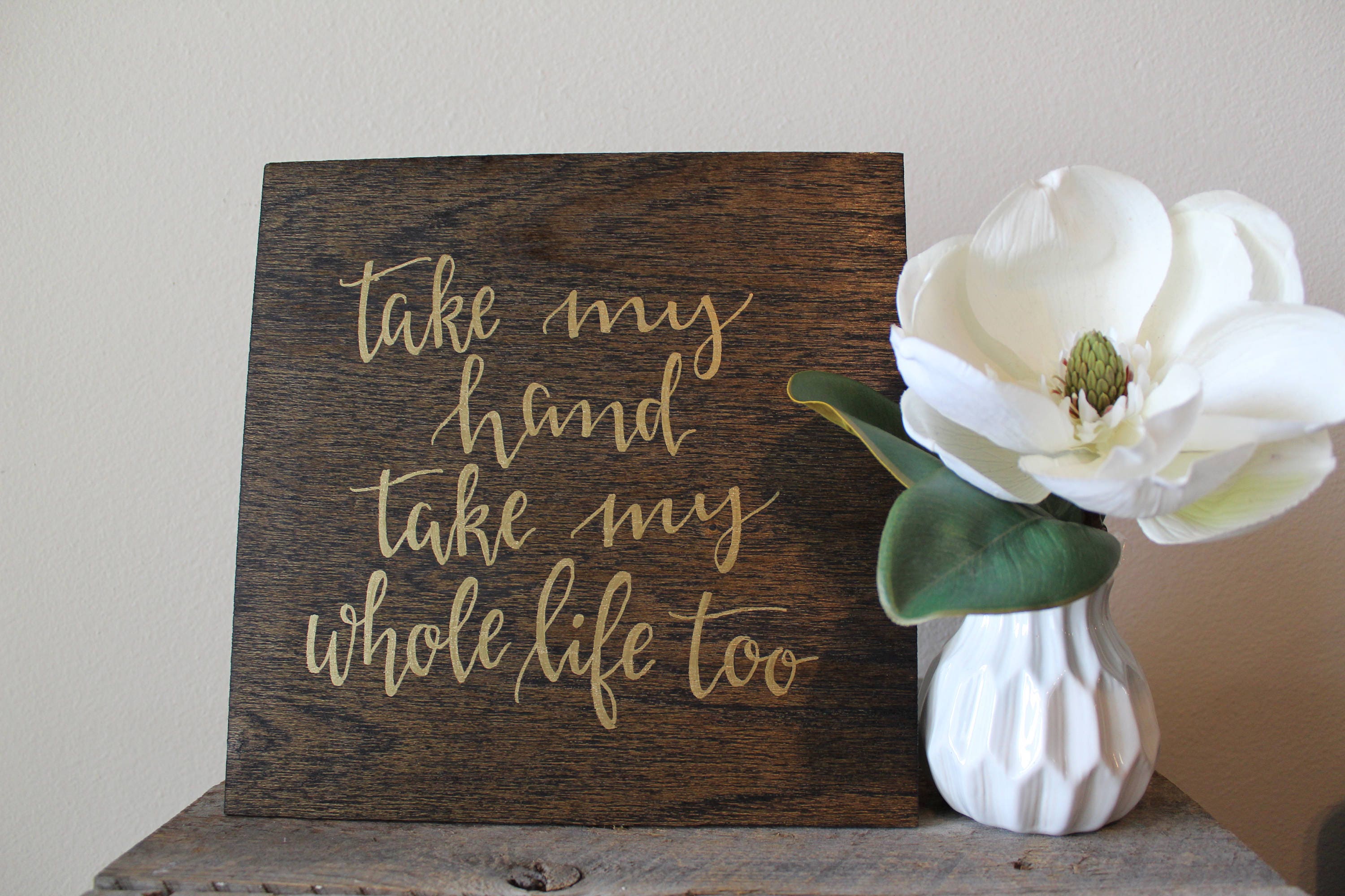 Take My Hand - Wood Sign - Etsy