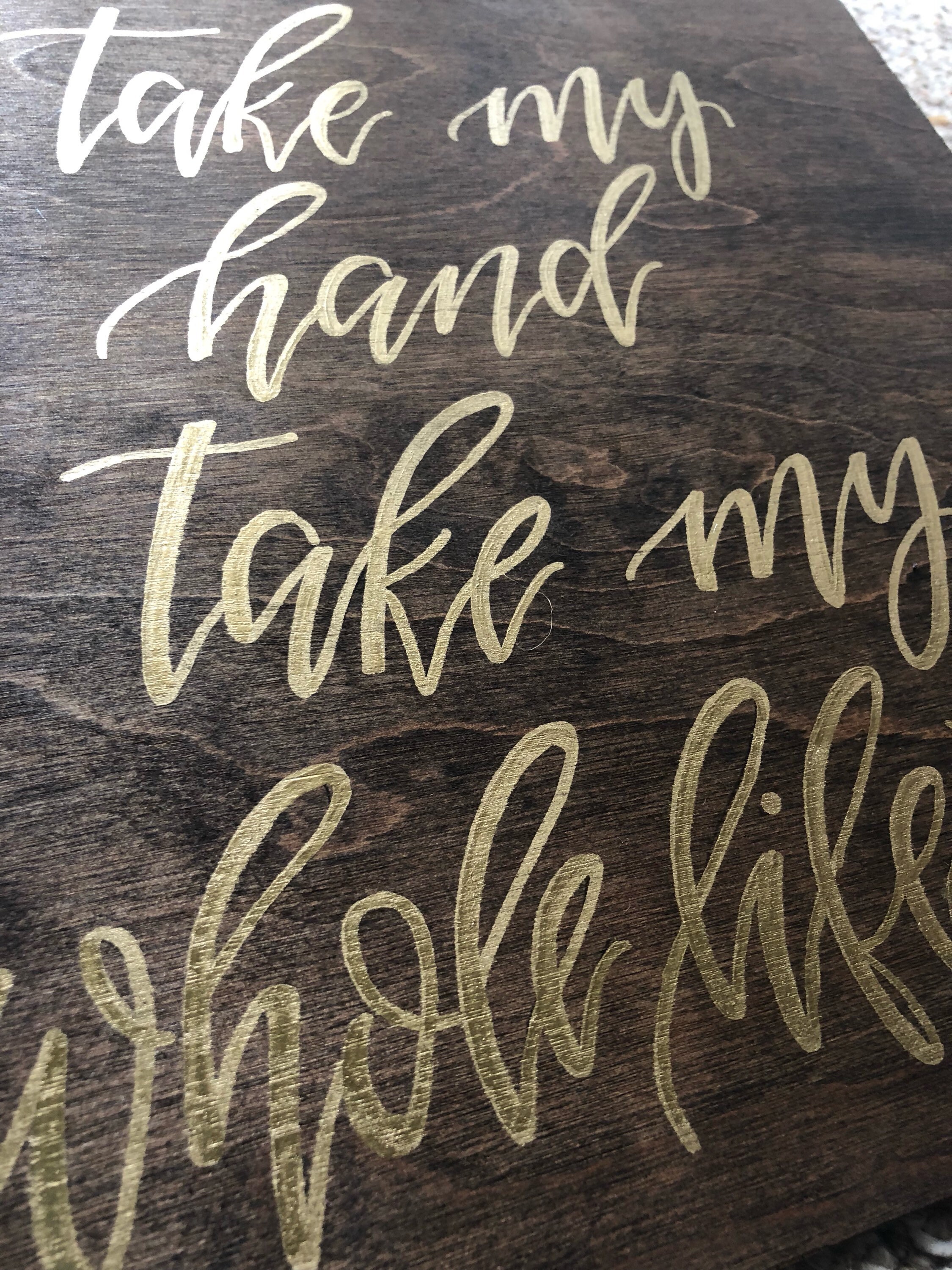 Take My Hand - Wood Sign - Etsy