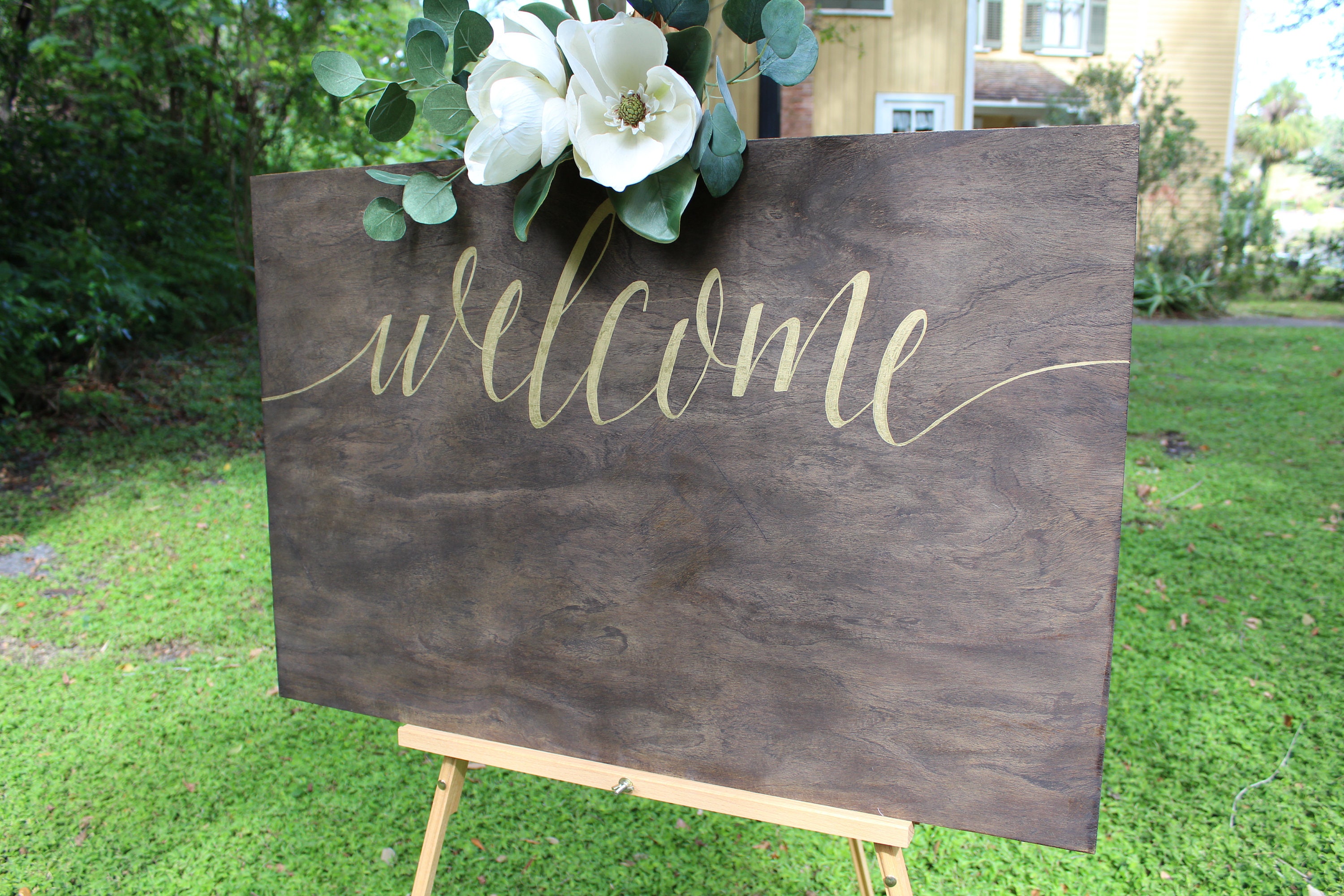 Welcome - Wood Sign - Etsy