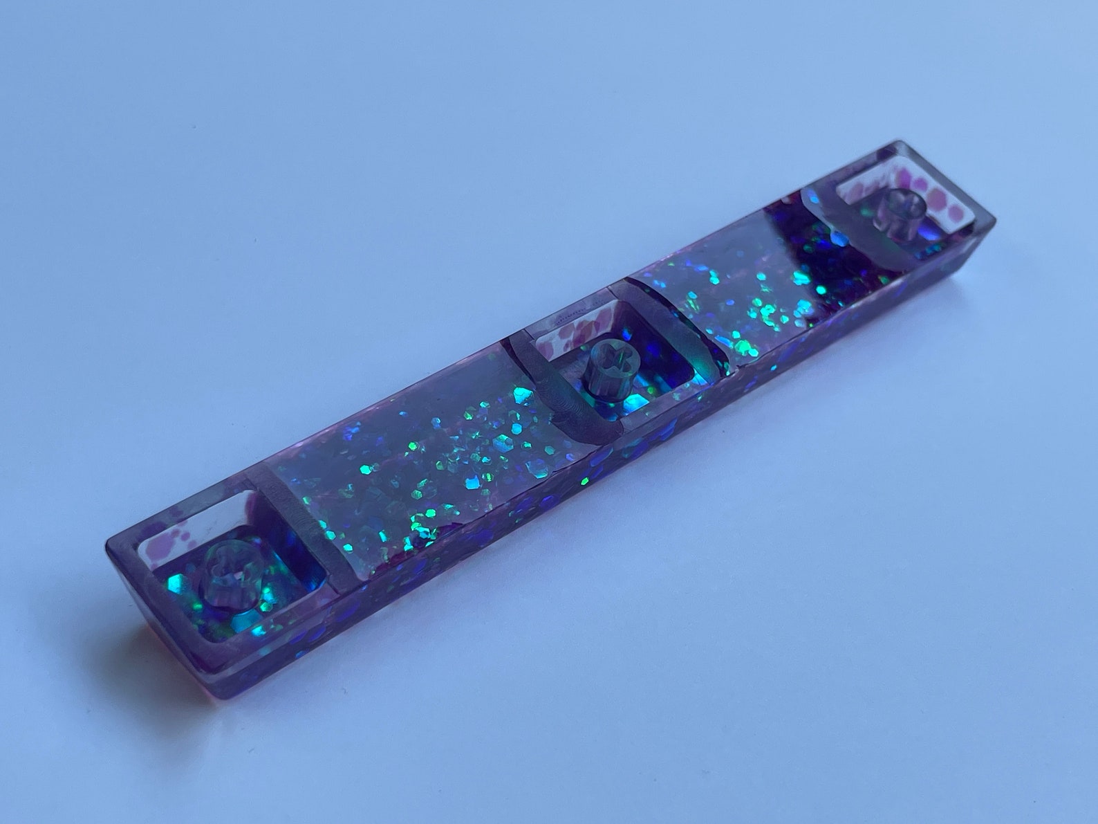 Artisan Keycap Clear With Hexagon Translucent Sparkles Key - Etsy