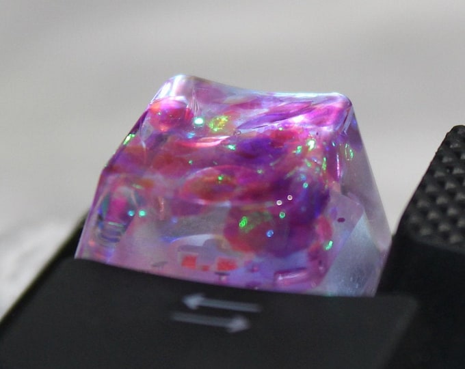 Artisan Keycap Clear With Hexagon Translucent Sparkles Key Cap Back Lit ...