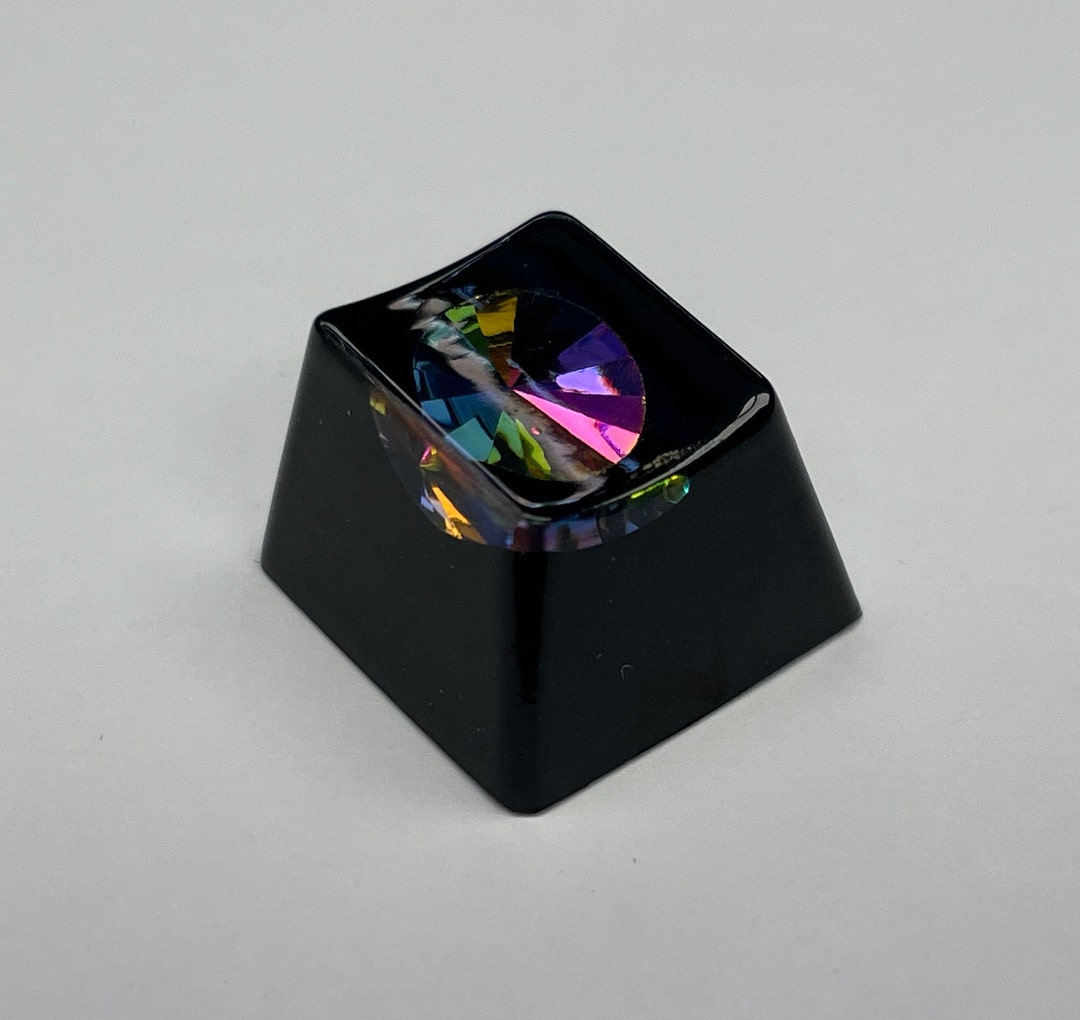 Artisan Keycap - Glossy 1u ESC Keycap Black Rainbow Keycap Unique Gift ...