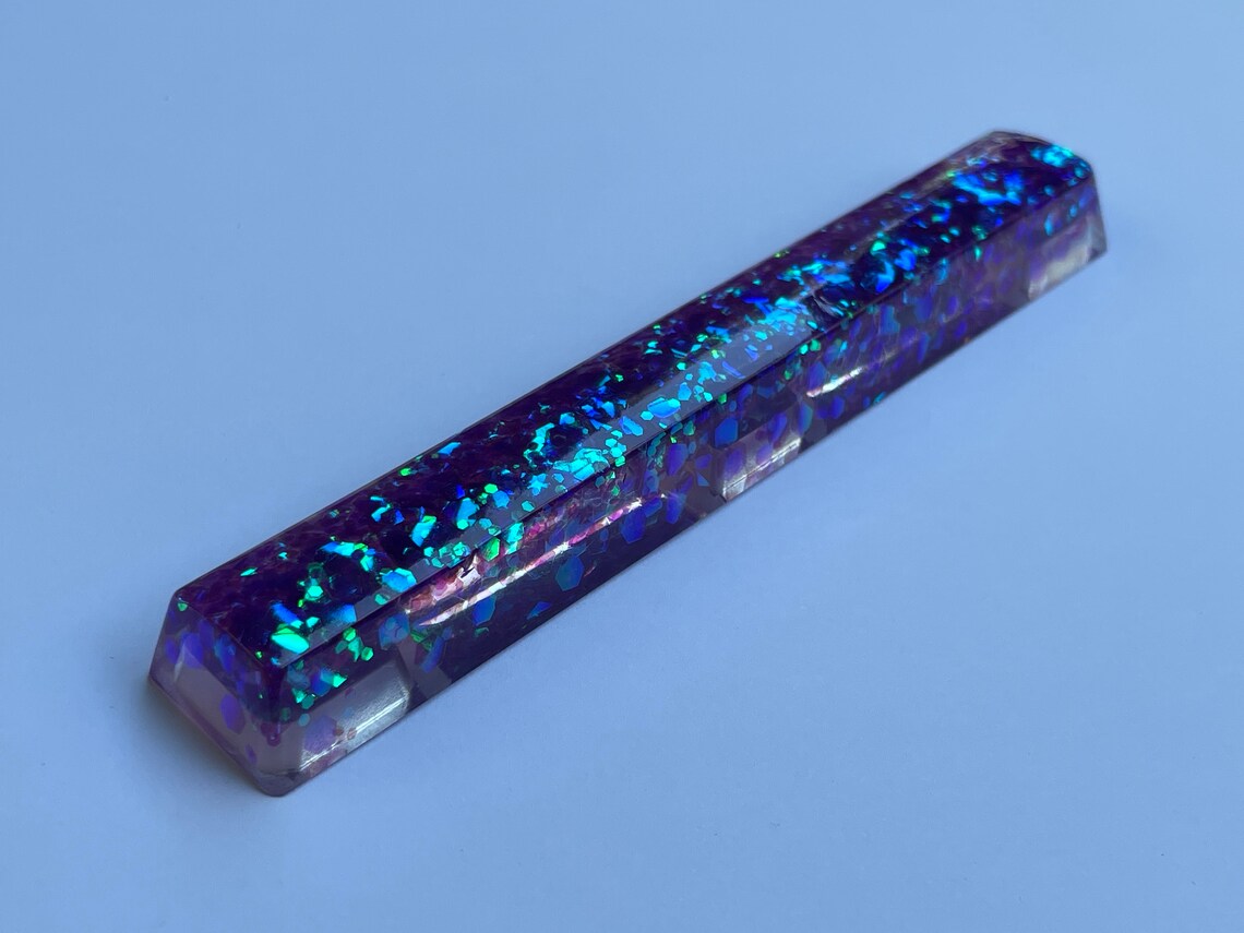 Artisan Keycap Clear With Hexagon Translucent Sparkles Key - Etsy