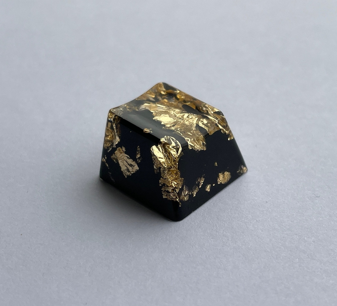 Black & Gold Artisan Keycap 1u R4 Size Hand Made Keycaps | Etsy