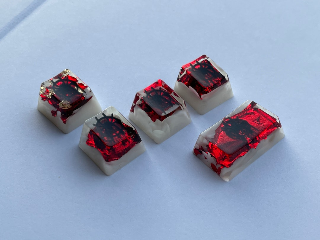 Artisan Keycaps Keycap White & Red 1u Esc With Black Logo - Etsy