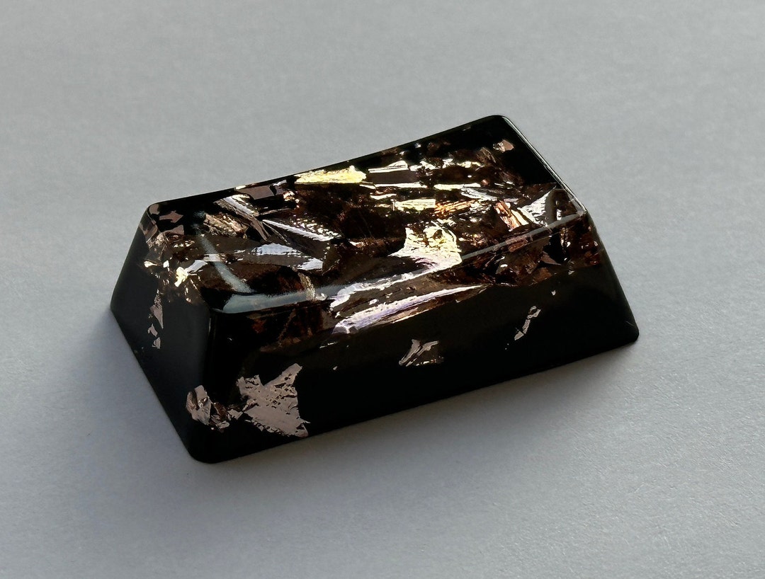 Artisan Keycaps Black & Rose Gold Flake, Arrow Keys, 1ur4, 1.75u Shift ...