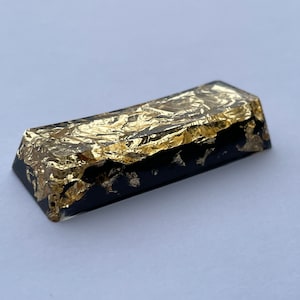 Black & Gold Keycaps - More Sizes - Artisan Glossy Arrow Keys, ESC 1u ...