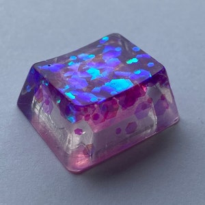 Artisan Keycap Clear With Hexagon Translucent Sparkles Key - Etsy