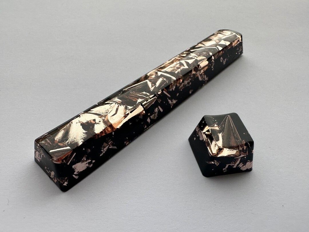 Artisan Keycaps Black & Rose Gold Flake Arrow Keys 1ur4 - Etsy