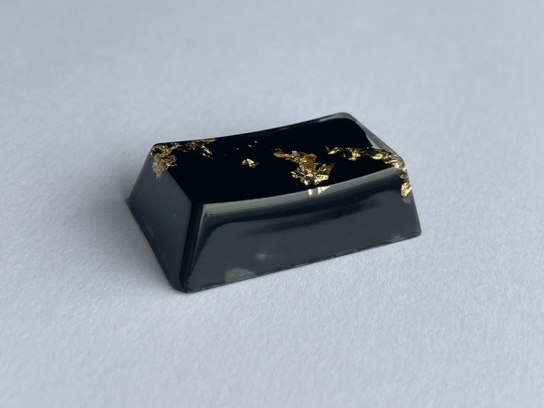 Black & Gold Keycaps Artisan Glossy Arrow Keys ESC 1u1.25u - Etsy