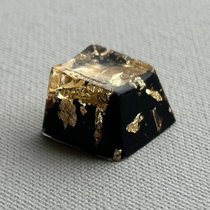 Black & Gold Artisan Keycap 1u R4 Size - Hand Made Keycaps Mechanical ...