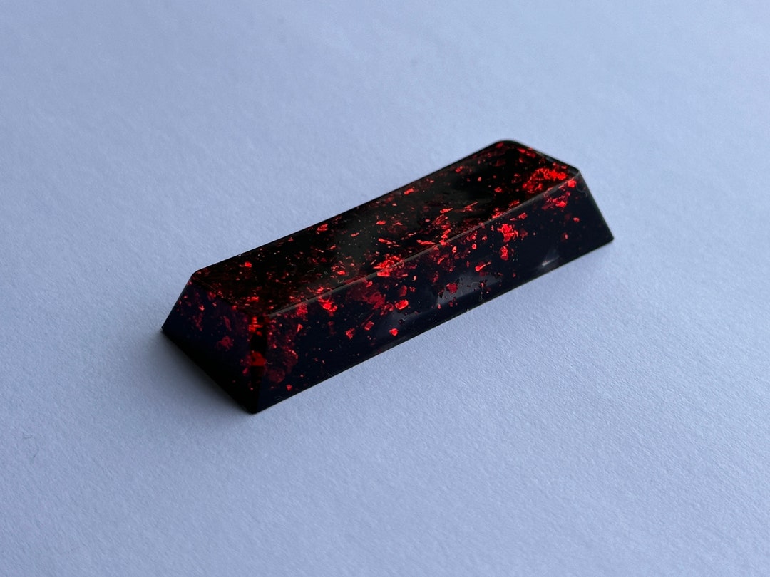 Cherry Profile Black & Red Keycaps More Sizes Artisan Glossy Arrow Keys ...
