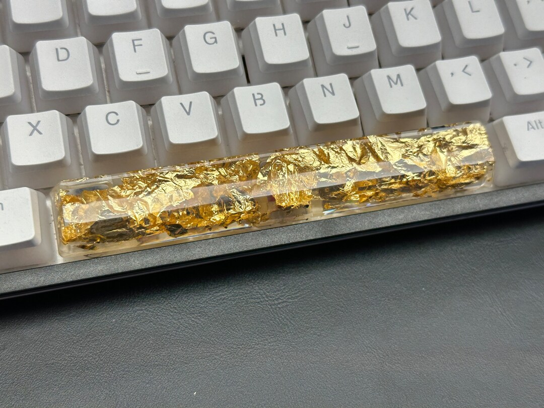 Clear & Gold Keycap 1u1.25u1.5u 1.75u shift 2.25u - Etsy