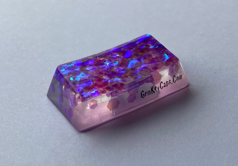 Artisan Keycap Clear With Hexagon Translucent Sparkles Key - Etsy