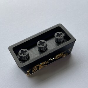 Black & Gold Keycaps Artisan Glossy Arrow Keys, ESC 1u,1.25u 1.75u, 2 ...