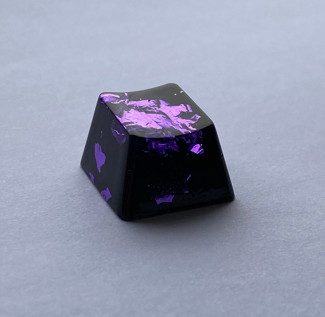 Artisan Keycaps Black & Purple ESC Key Cap Glossy Back Lit Keycap OEM ...