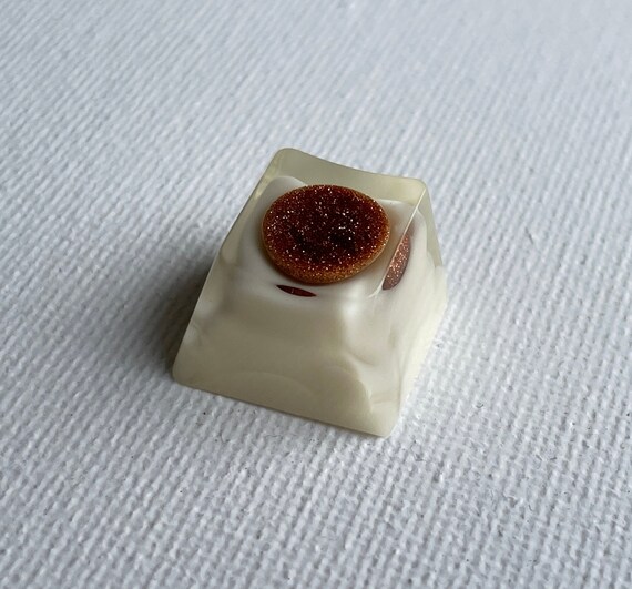 Artisan Keycap White 1u ESC Keycap With Copper Sparkly | Etsy