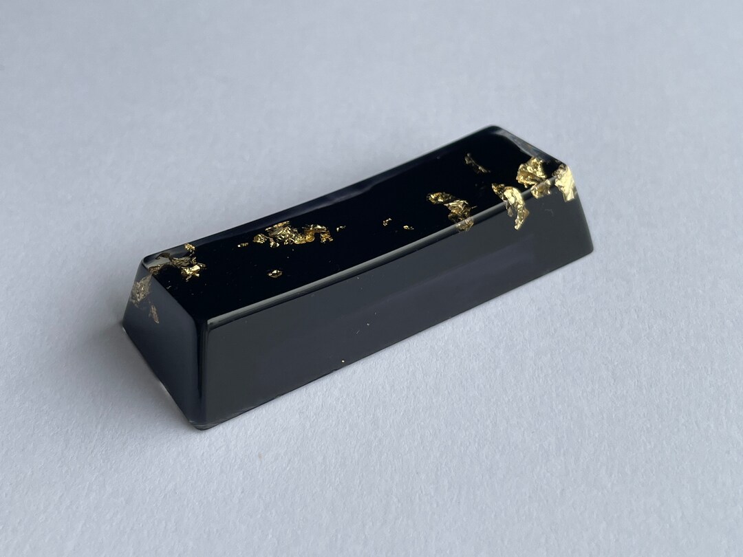 Black & Gold Keycaps Artisan Glossy Arrow Keys, ESC 1u,1.25u 1.75u, 2 ...