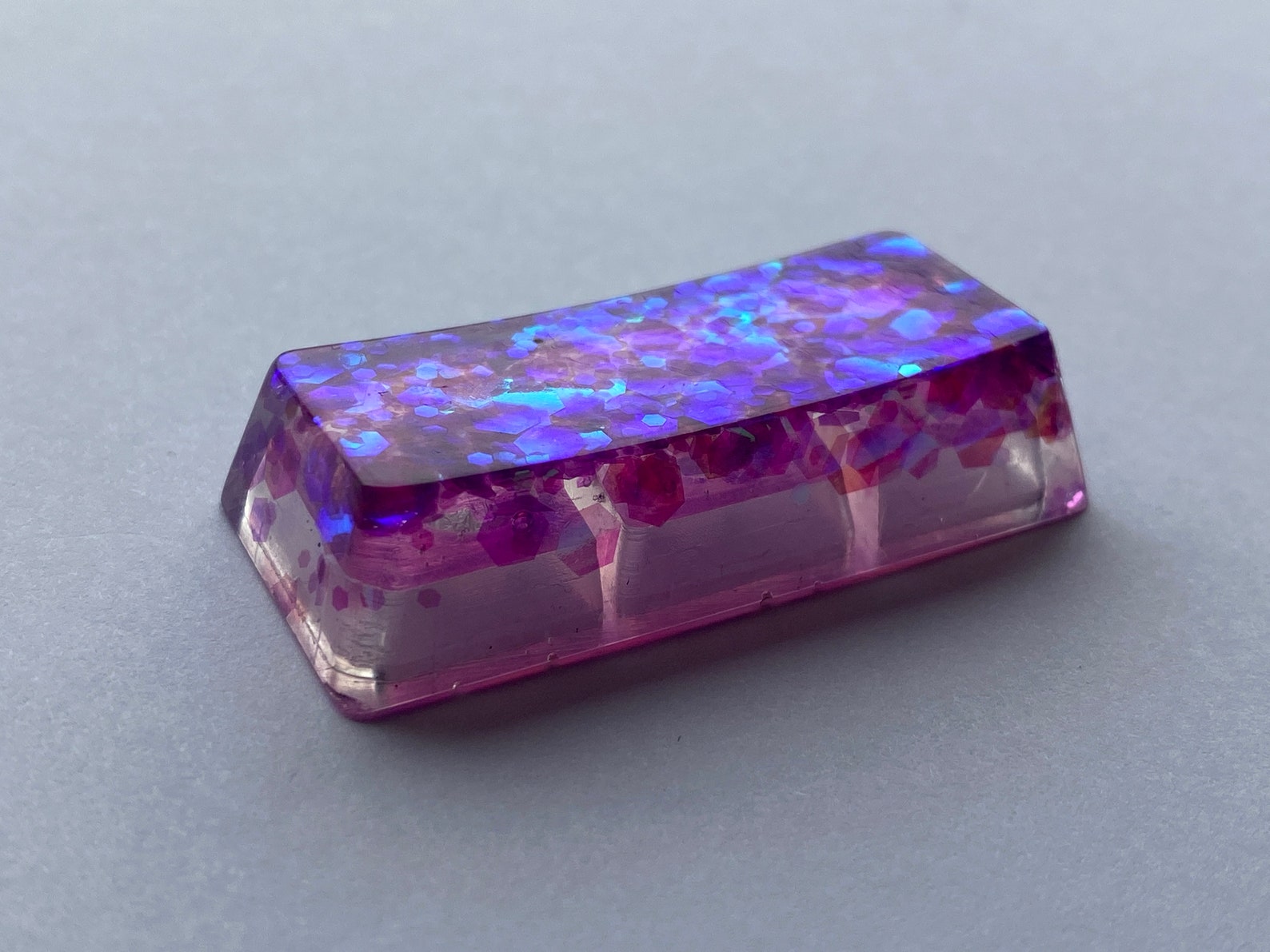 Artisan Keycap Clear With Hexagon Translucent Sparkles Key - Etsy