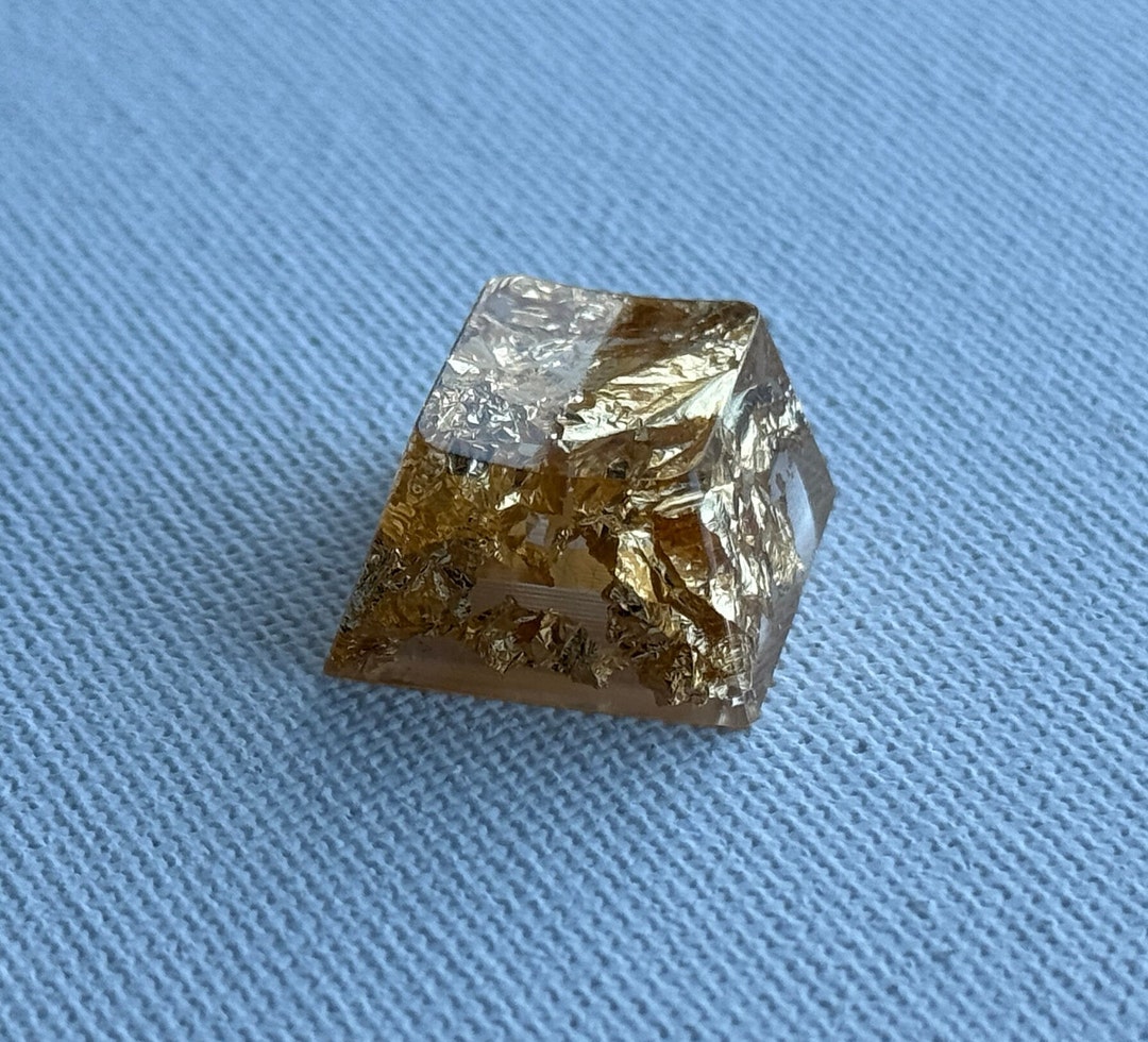 Artisan Keycap - Clear & Gold 1u (R4) Key Cap Back Lit OEM Profile ...