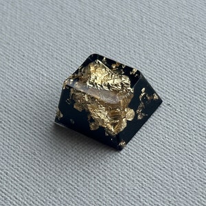 CHERRY PROFILE - Black & Gold Artisan Keycap 1u R4 Size - Hand Made ...