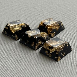 CHERRY PROFILE - Black & Gold Artisan Keycap 1u R4 Size - Hand Made ...