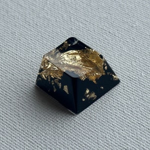 CHERRY PROFILE - Black & Gold Artisan Keycap 1u R4 Size - Hand Made ...