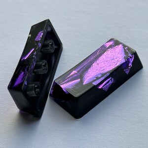 Artisan Keycaps Black & Purple Key Cap Space Bar 6.25u, 1.5u, 1u, 1.75u ...