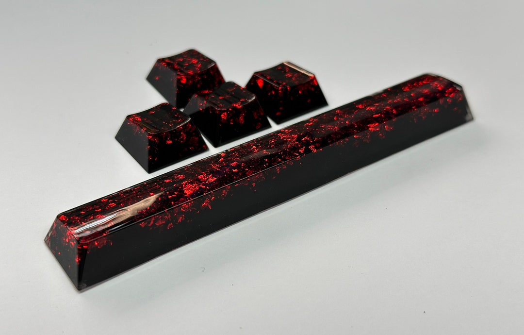 Cherry Profile Black & Red Keycaps More Sizes Artisan - Etsy