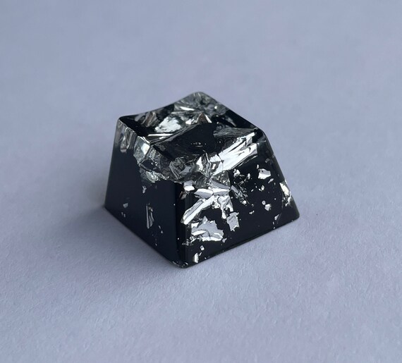 Artisan Keycap Black & Silver Keycaps 1.5u 1.75u 2.25u | Etsy