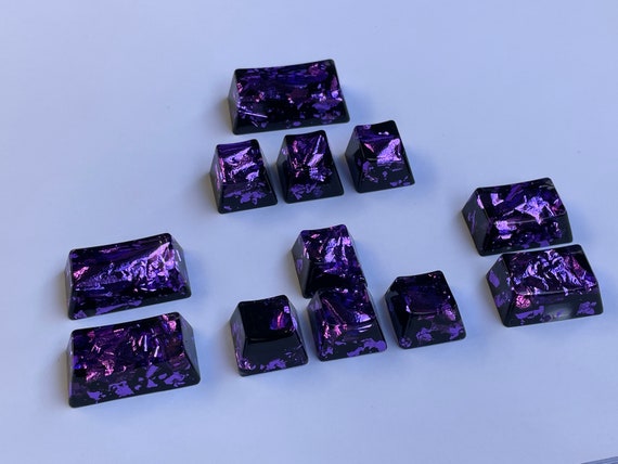Artisan Keycaps Black & Purple Key Cap Space Bar 6.25u 1.5u | Etsy