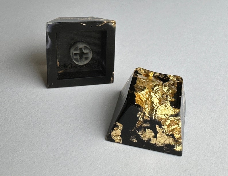 CHERRY PROFILE Black & Gold Artisan Keycap 1u R4 Size Hand - Etsy
