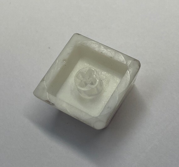 Electronics & Accessories White 1u ESC keycap with planet-like gemstone ...