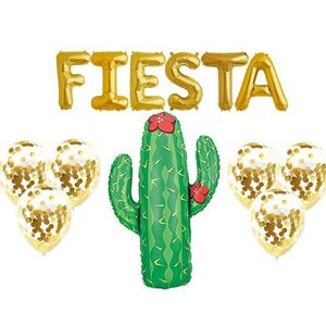 FIESTA Letter Balloons 16 Gold Letter Banner Fiesta | Etsy