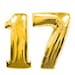 GIANT Number 17 Gold Balloons 17th Birthday Balloons Gold | Etsy