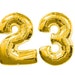 GIANT Number 23 Gold Balloons - 40" Gold 23 Balloons - Etsy