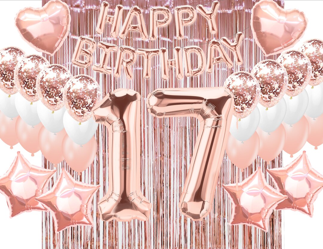 17th Birthday Party Decoration - 17th Birthday Party Supplies - 17th ...