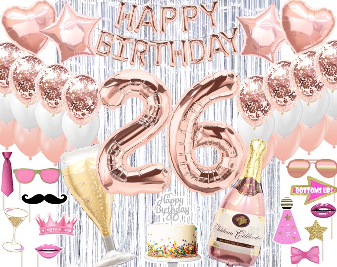 26th Birthday Decor 26th Party Supplies 36 Birthday Party Gift - Etsy