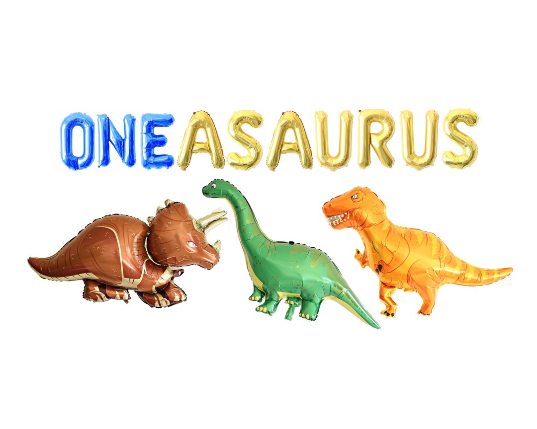 ONEASAURUS Balloon Banner Dinosaur 1st Birthday Dino Decor Dinosaur ...