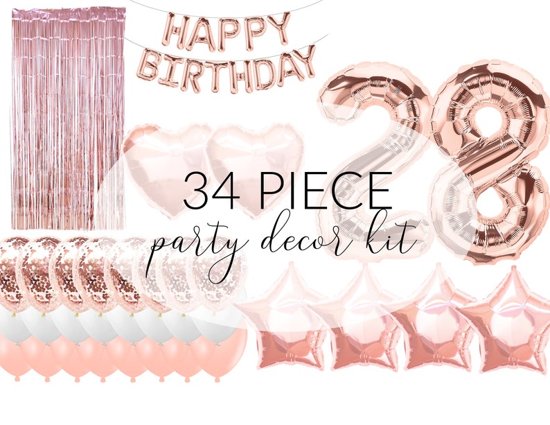 28th Birthday Party Decorations 28th Party Decor Kit | Etsy