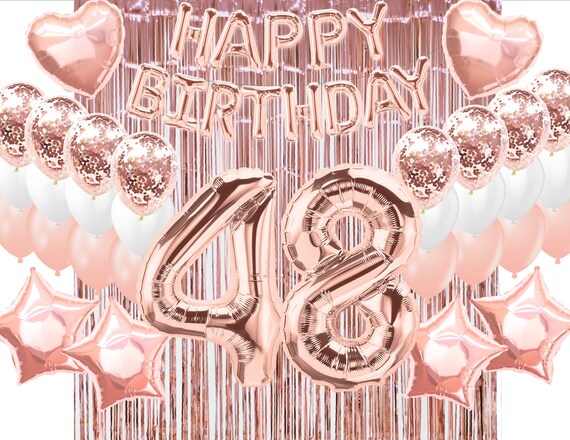 48th birthday party decorations 48th party supplies Rose | Etsy