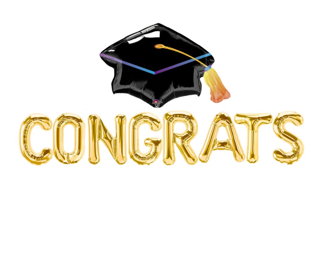 CONGRATS Letter Balloons - Graduation Balloons - Graduation Party ...
