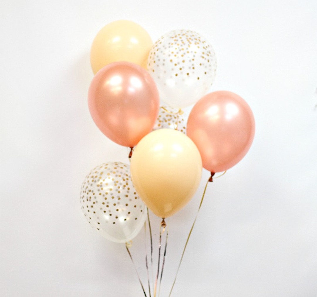 Blush and Rose Gold Balloon Bouquet - Blush Balloon Bouquet - Bridal ...