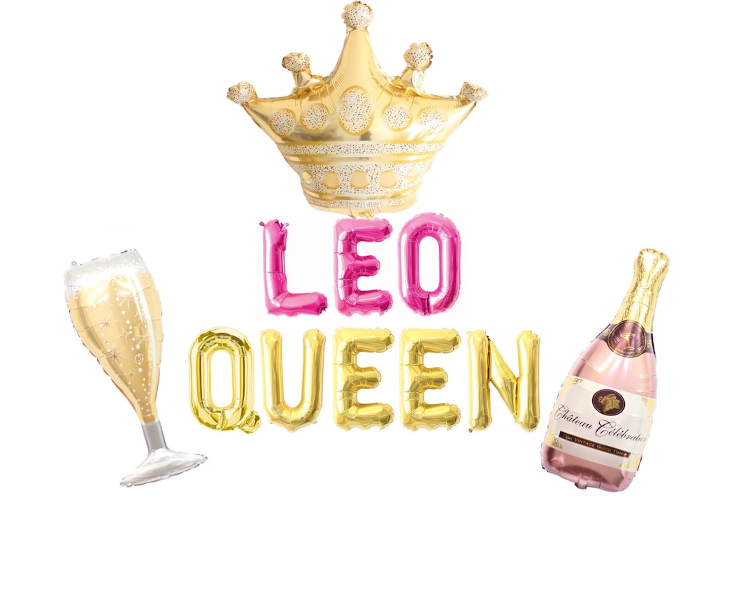 LEO QUEEN Banner Leo Zodiac Leo Birthday Decoration Star Sign Party ...